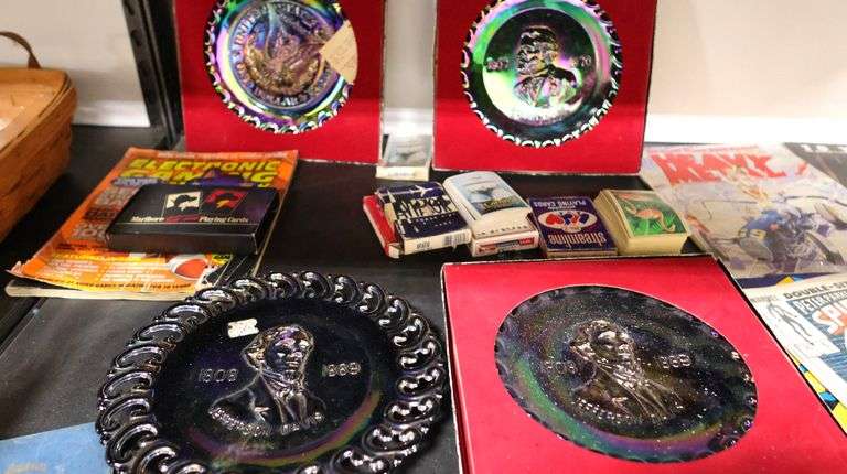 Lot of Comic Books, Heavy Metal Etc., Collector Plates, Playing Cards ...