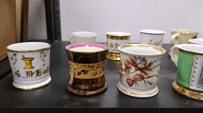 Collection of Vintage / Antique Shaving Mugs - Dixon's Auction at Crumpton