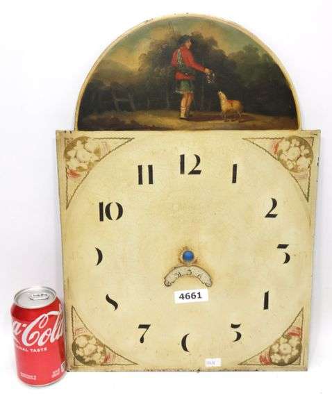 Antique Painted Tall Case Clock Dial - Dixon's Auction at Crumpton