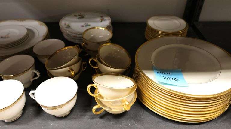 Lot of Lenox British Colonial Ship Plates, & Tuxedo Pattern Dishes ...