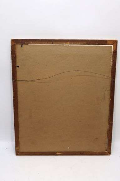 Vintage City Bench Scene Watercolor Painting - Dixon's Auction at Crumpton