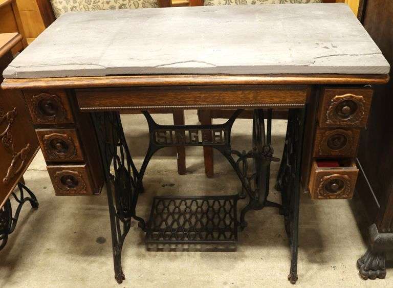 *NO STORAGE* Sewing Machine and a Piece of Slate - Dixon's Auction at ...