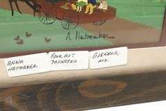 Anna Hatmaker Glenelg Maryland Folk Art Painting - Dixon's Auction at ...