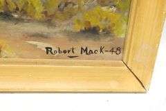 Robert Mack 1948 Regionalist Landscape Painting with the Longest Note ...