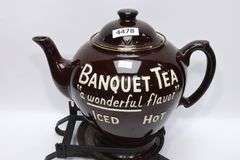Vintage Banquet Tea Display Teapot with Stand - Dixon's Auction at Crumpton
