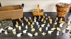 Lot of Longaberger Baskets & Miniature Pottery Figures - Dixon's ...