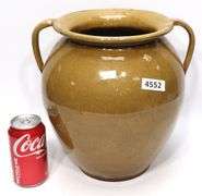 Glazed Redware Handled Vase - Dixon's Auction at Crumpton