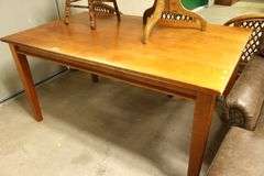 Vintage Maple Library Table, Wear - Dixon's Auction at Crumpton