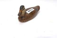 Herb Daisey Jr. Mallard Hen Miniature Duck Decoy - Dixon's Auction at ...