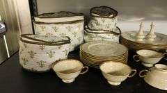 Lot of Lenox Gold Rim China Dishes - Dixon's Auction at Crumpton