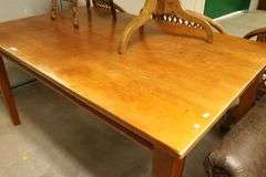 Vintage Maple Library Table, Wear - Dixon's Auction at Crumpton