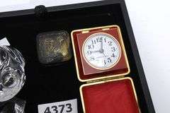 (4) 2 Steuben Paperweights, Stamp Box, & Westclox Clock - Dixon's ...