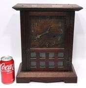 Antique Mission Oak Mantel Clock - Dixon's Auction at Crumpton