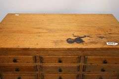 Antique Golden Oak Table-Top Case of Eighteen Drawers - Dixon's Auction ...