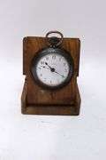 Antique Reminder Pocket Watch with Travel Case - Dixon's Auction at ...