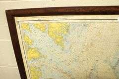 Vintage Chesapeake Bay Entrance Depth Chart - Dixon's Auction at Crumpton