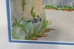 Mary Zuill Watercolor Painting - Dixon's Auction at Crumpton