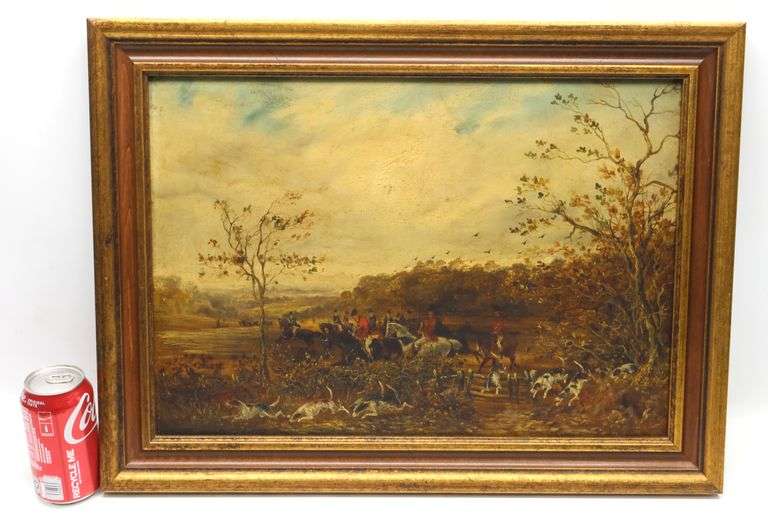 Sylvester Martin Oil on Canvas Equestrian Painting - Dixon's Auction at ...