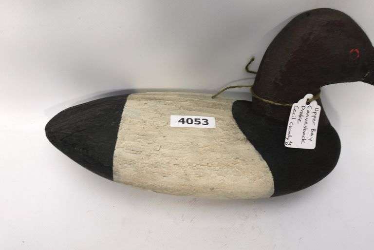 Cecil County MD Canvasback Duck Decoy - Dixon's Auction at Crumpton