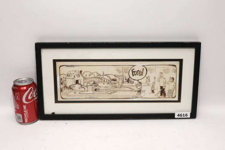 United Features Syndicate Comic Illustration - Dixon's Auction at Crumpton