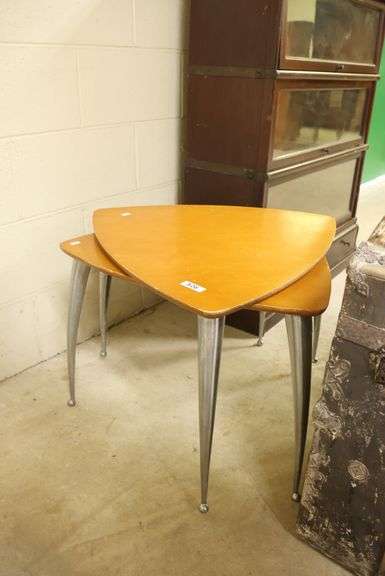 MCM Style Stacking Cocktail Tables, Wear - Dixon's Auction at Crumpton