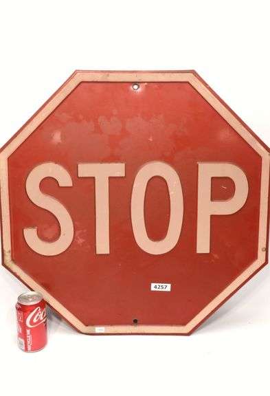 Vintage Metal Stop Sign - Dixon's Auction at Crumpton