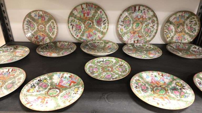 Collection of Rose Medallion Porcelain Plates - Dixon's Auction at Crumpton