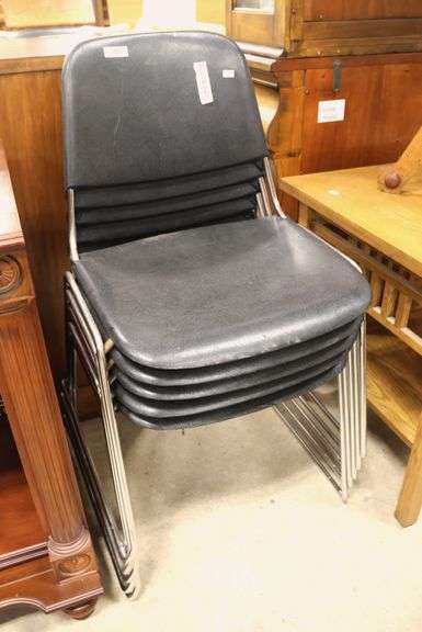 (5) Samsonite Stacking Chairs - Dixon's Auction at Crumpton