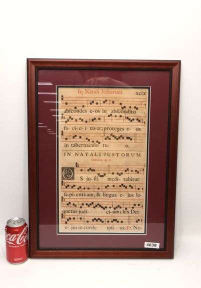 Antique Antiphonal Music Sheet - Dixon's Auction at Crumpton
