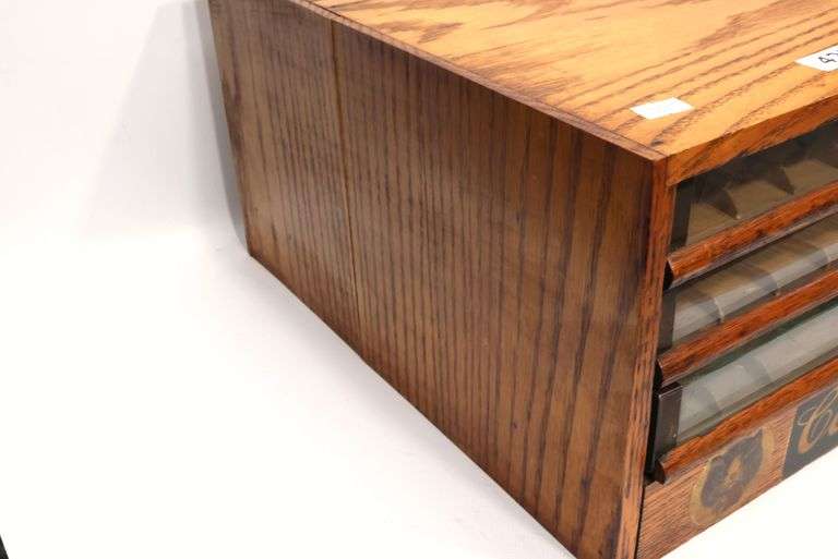 Corticelli Silk Oak Spool Cabinet - Dixon's Auction at Crumpton