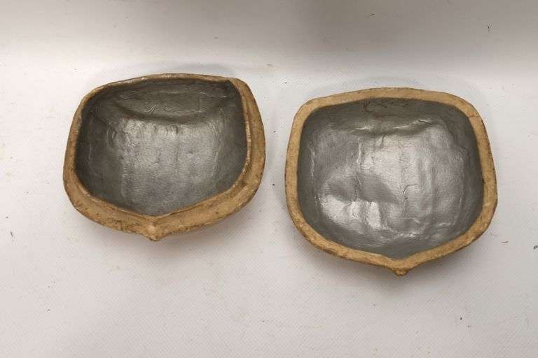 Antique Hazelnut Paper Mache Candy Container Box - Dixon's Auction at ...