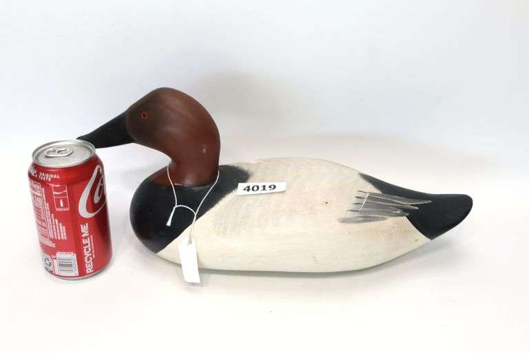 Madison Mitchell Turned Head Canvasback Duck Decoy, Crack to Neck ...