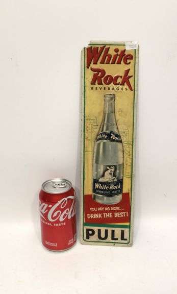Vintage White Rock Door Pull Metal Sign - Dixon's Auction at Crumpton