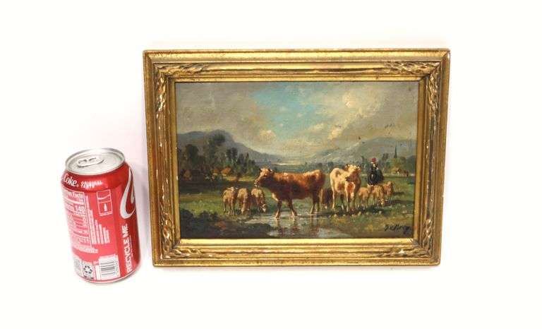 Patrick Vincent Berry Oil on Board Bucolic Landscape Painting - Dixon's ...