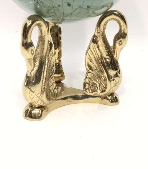 Contemporary Revolving Desk Globe on Brass Stand - Dixon's Auction at ...