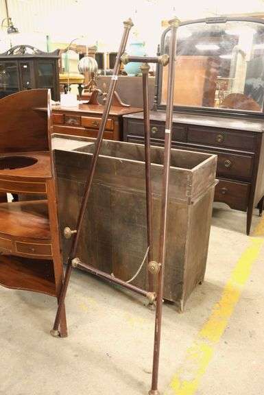 Victorian Mahogany and Brass Easel - Dixon's Auction at Crumpton