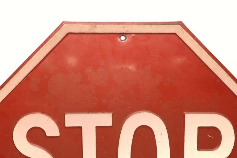 Vintage Metal Stop Sign - Dixon's Auction at Crumpton