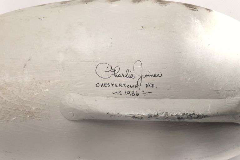 Charlie Joiner Chestertown Maryland 1986 Canada Goose Decoy - Dixon's ...