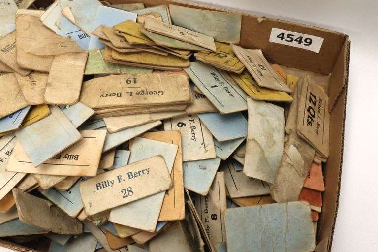 Generous Lot of Vintage Strawberry Tickets Including Millard F. Berry ...