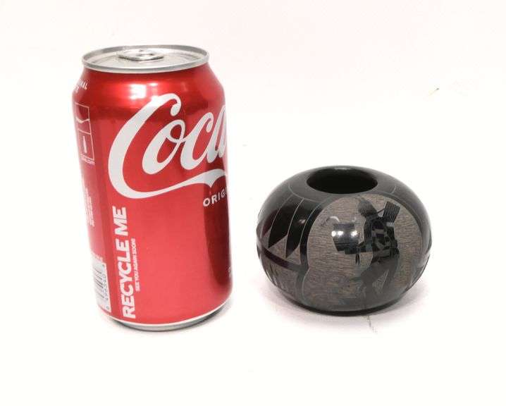 Tom Tapia San Juan Pueblo Pottery Cabinet Vase - Dixon's Auction at ...