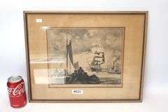 Gordon Grant Artist-Signed "Harbor Traffic" Associated American Artists ...