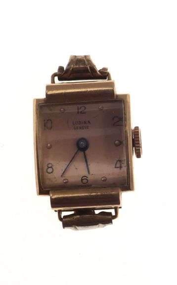 18k Gold Lusina Geneve Watch 9.3g Tw. - Dixon's Auction at Crumpton