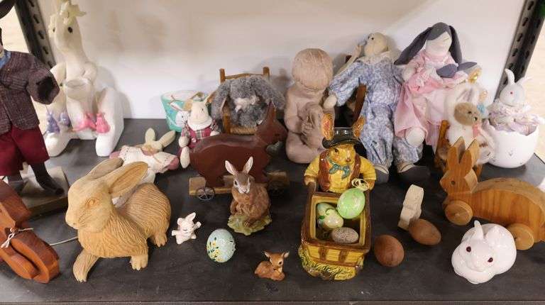 Collection of Bunny Rabbits & Teddy Bear Figures, Stuffed Animals ...