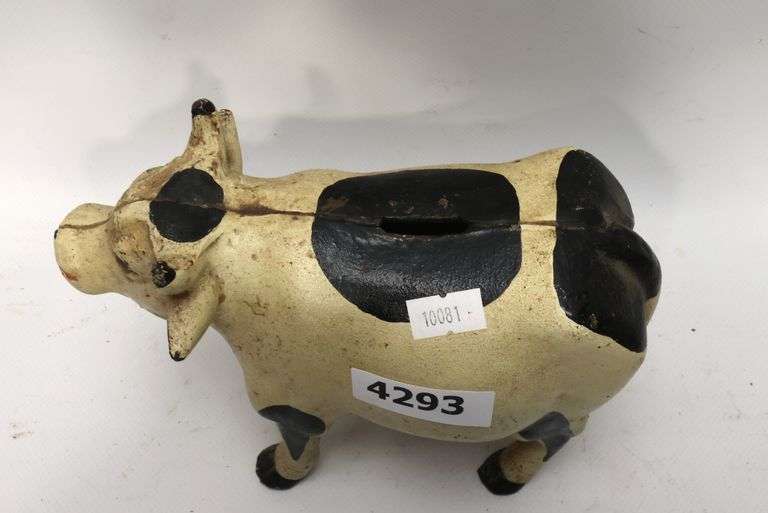 Reproduction Cast Iron Cow Bank - Dixon's Auction at Crumpton