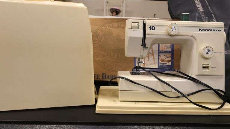 Vintage Kenmore Sewing Machine, Hyper Hammer Tennis Racket, Bar Stools ...