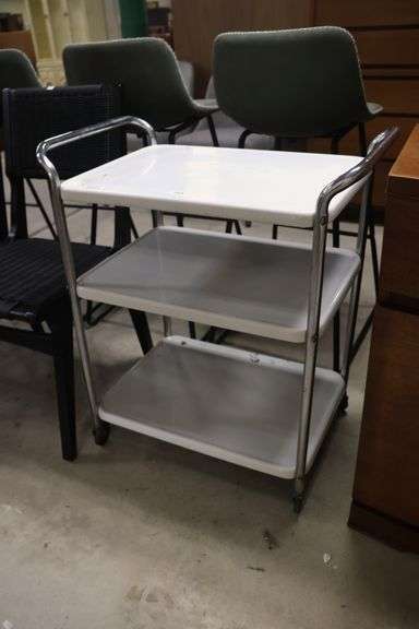 MCM Metal Three Tier Serving Cart - Dixon's Auction at Crumpton