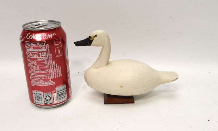 Jesse Urie Rock Hall MD 1965 Miniature Swan Decoy - Dixon's Auction at ...