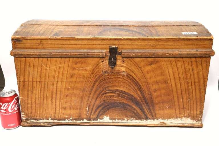 Continental Grain Painted Pine Dome-Lid Trunk, Splits to Top - Dixon's ...