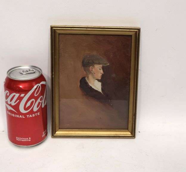 Antique Oil Painting Portrait of Boy, Signed G. Walker on Reverse ...
