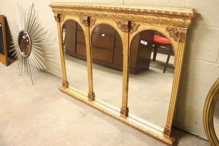 Modern Gilt Triple Mirror - Dixon's Auction at Crumpton